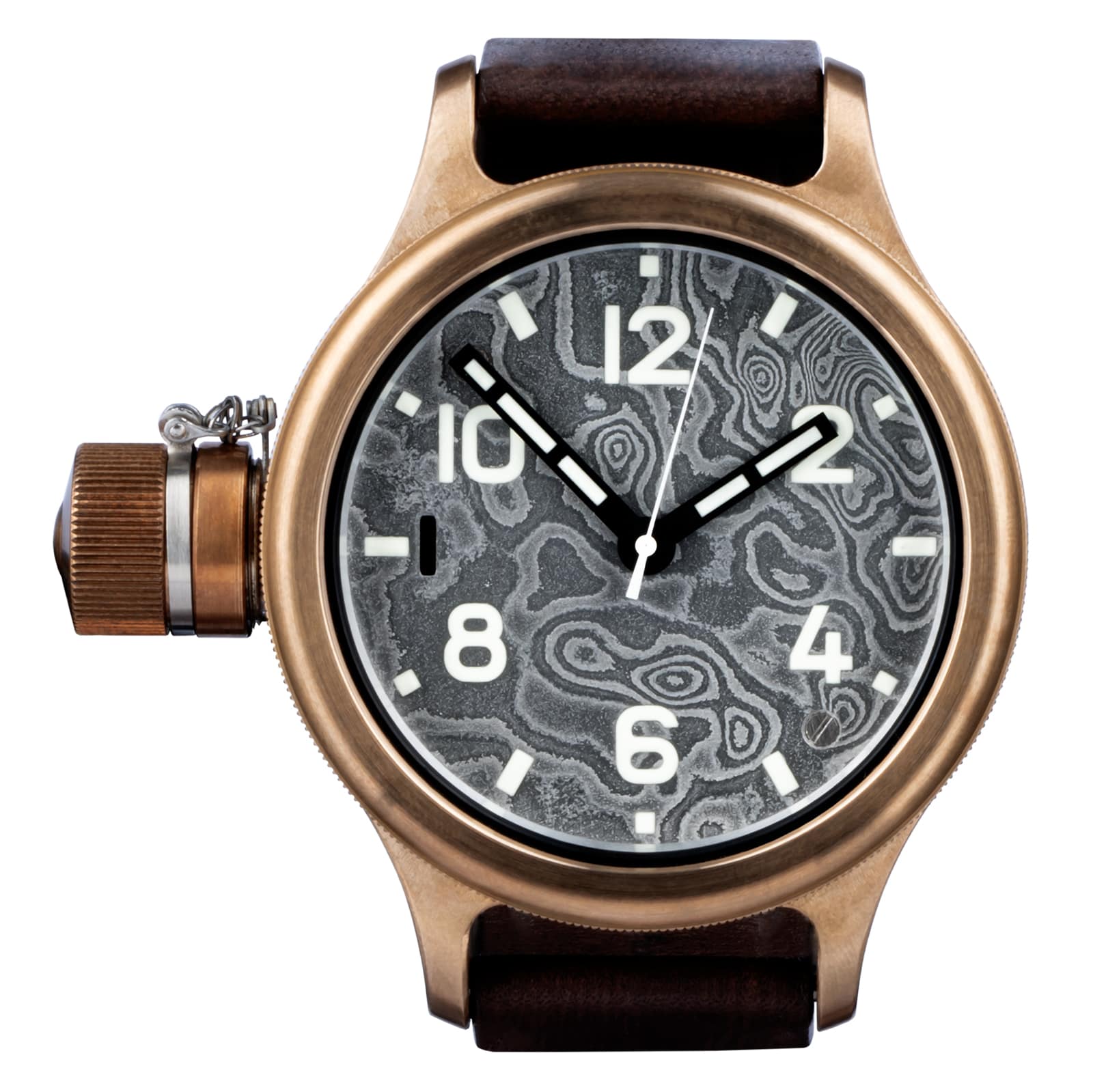 Buy Zlatoust 295 Bronze 46mm Mokume Sapphire Dive Watch from Zlatoust ...